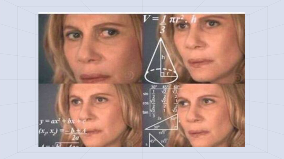 Confused Calculating Math Woman - AI Memes Template