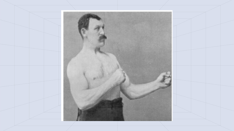 Overly Manly Man - AI Memes Template