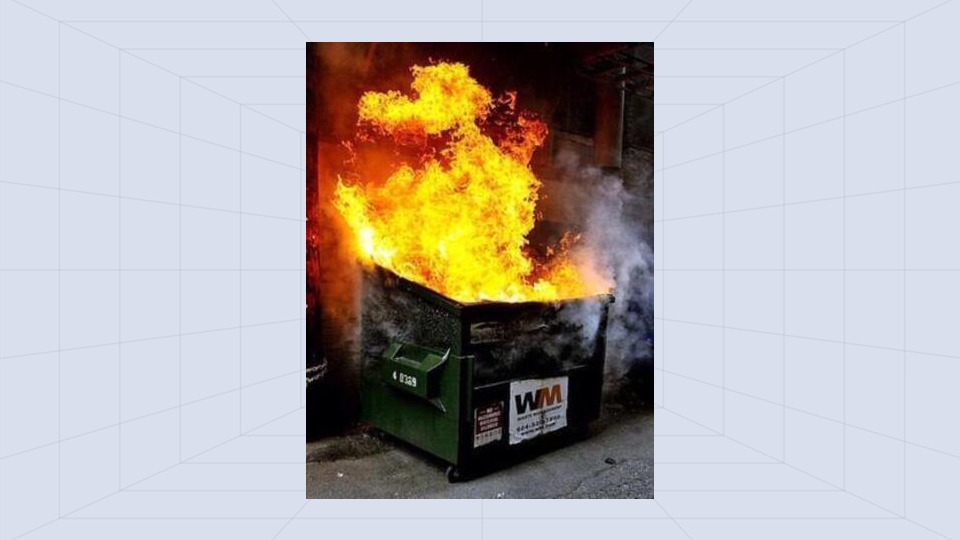 Dumpster Fire - AI Memes Template