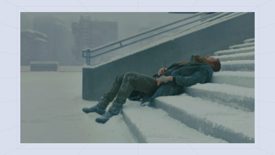 K Bleeding Out Dying - Blade Runner 2049 - AI Memes Template