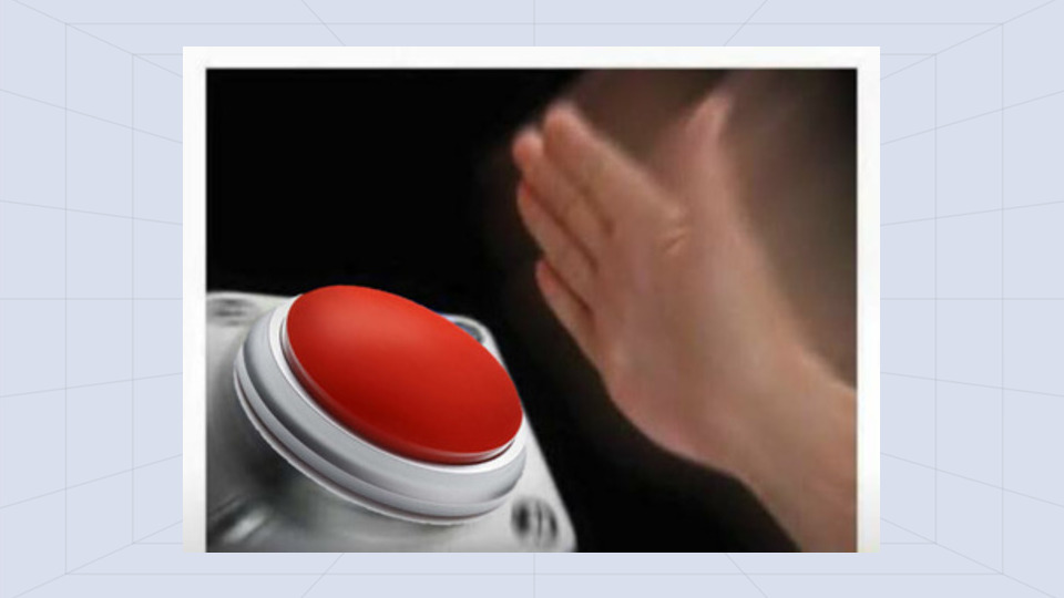 Red Button Hand - AI Memes Template