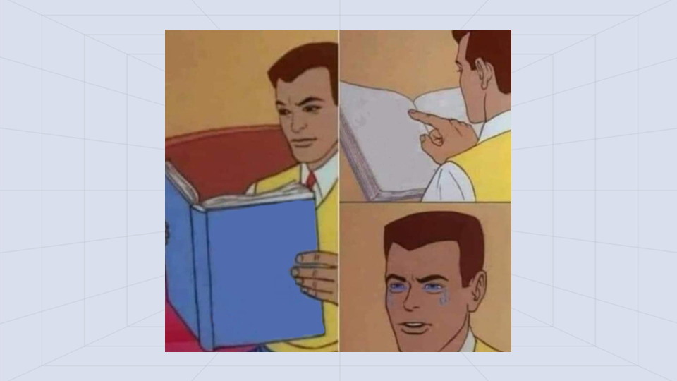 Peter Parker Reading Book & Crying - AI Memes Template
