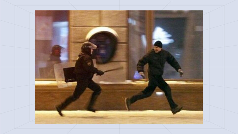 Police Chasing Guy - AI Memes Template