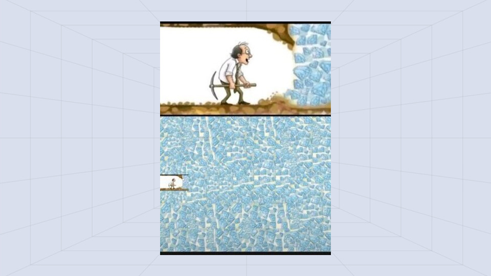 Digging for Diamonds - All the Diamonds - AI Memes Template