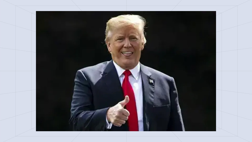 Donald Trump Smiling with Tongue Out - AI Memes Template
