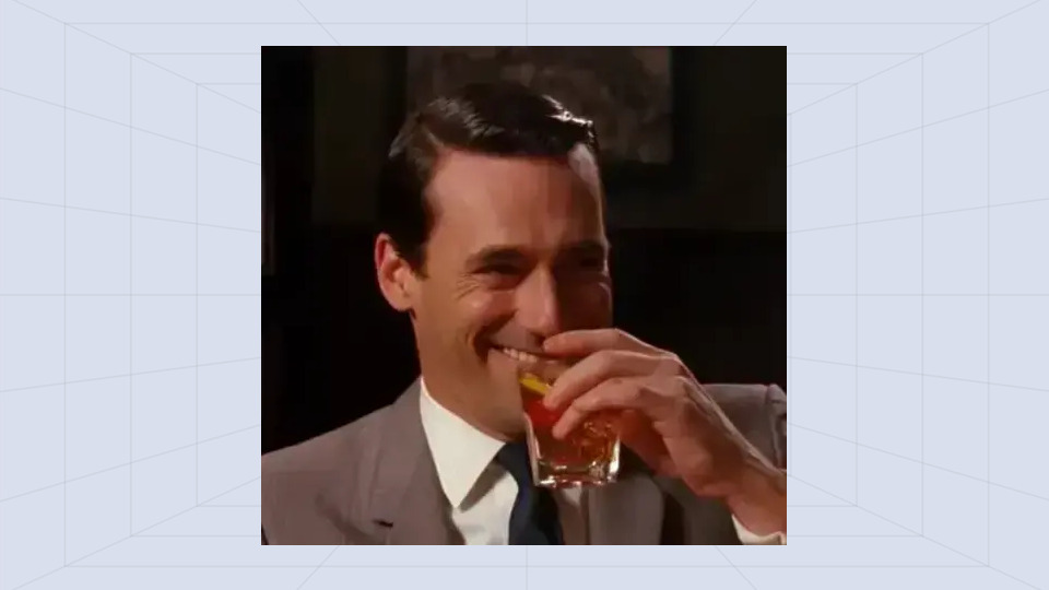 Don Draper Laughing - Mad Men - AI Memes Template