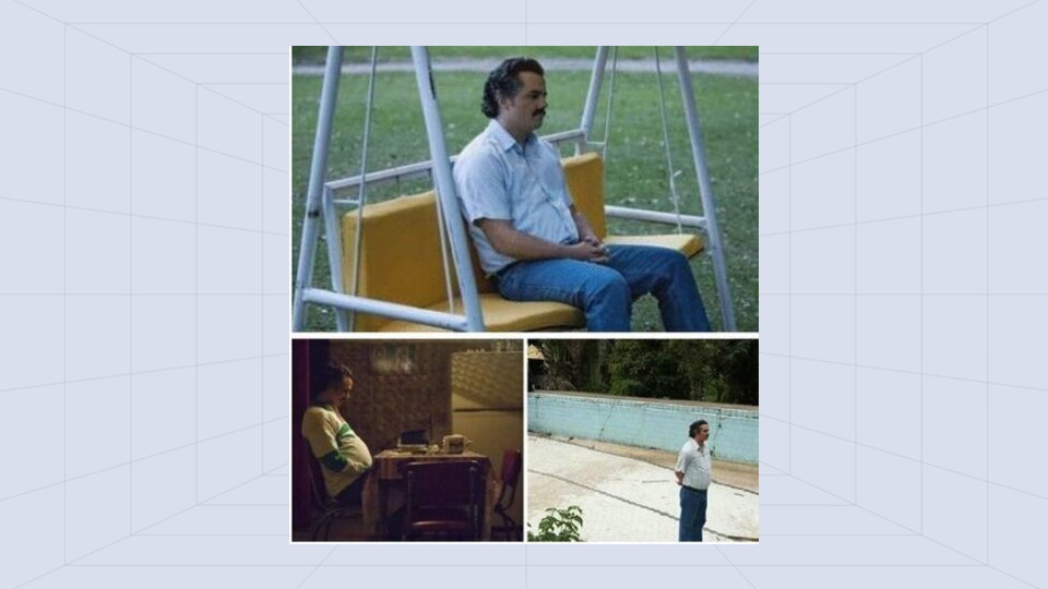Sad Pablo Escobar Waiting - AI Memes Template