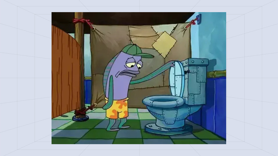 "Oh That's Real Nice" Fish Looking Into Toilet - SpongeBob SquarePants ...