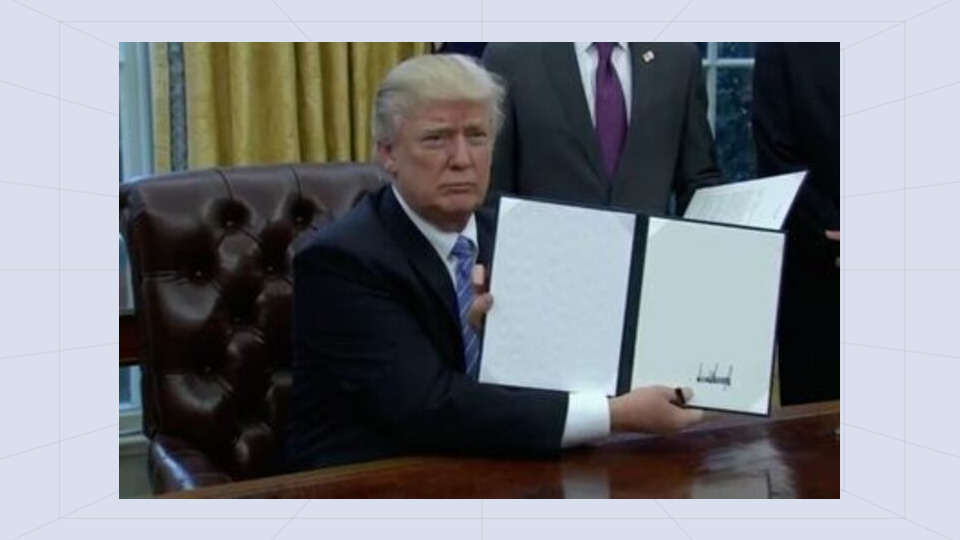 Trump Bill Signing Executive Order Trump - AI Memes Template