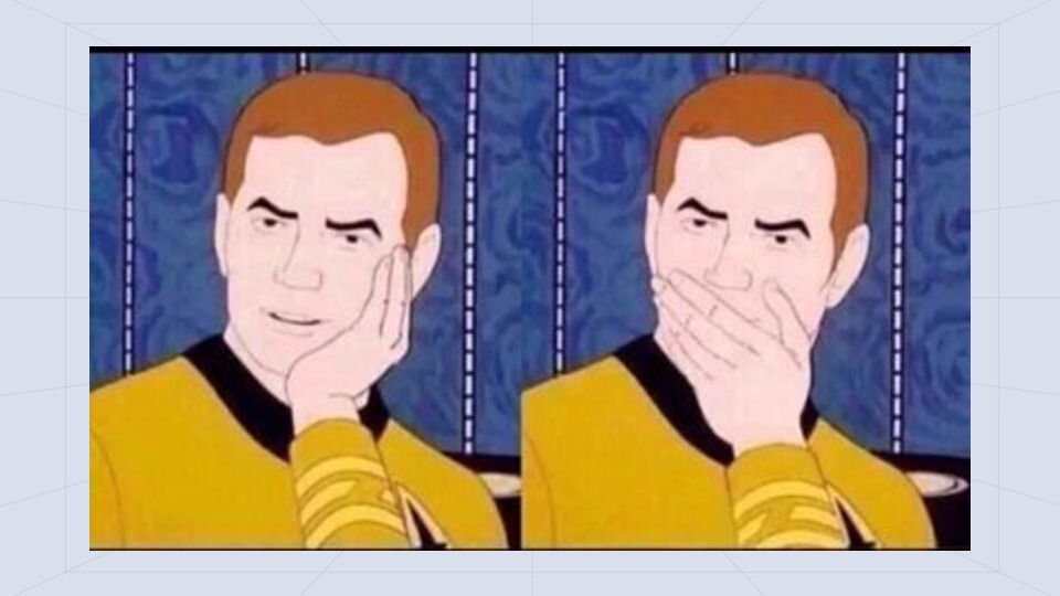 Sarcastically Surprised Captain Kirk - AI Memes Template
