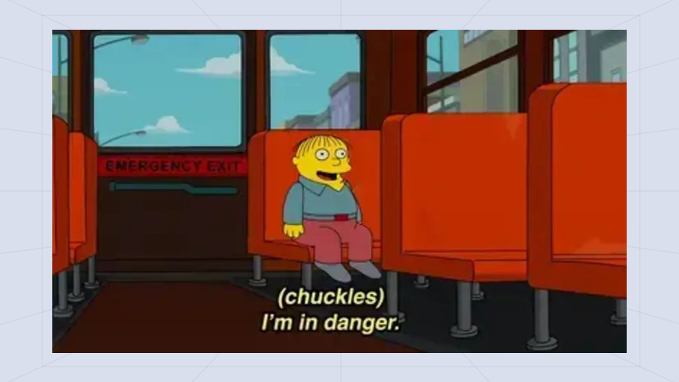 Chuckles, I'm In Danger - Ralph Wiggum on Bus - The Simpsons - AI Memes ...
