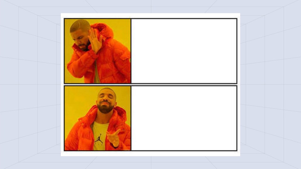 Drake Hotline Bling - AI Memes Template