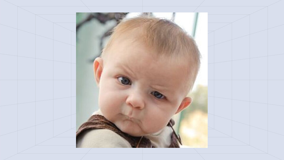 Skeptical Baby - AI Memes Template