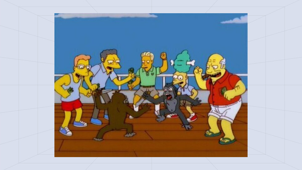 Simpsons Monkey Fight - AI Memes Template