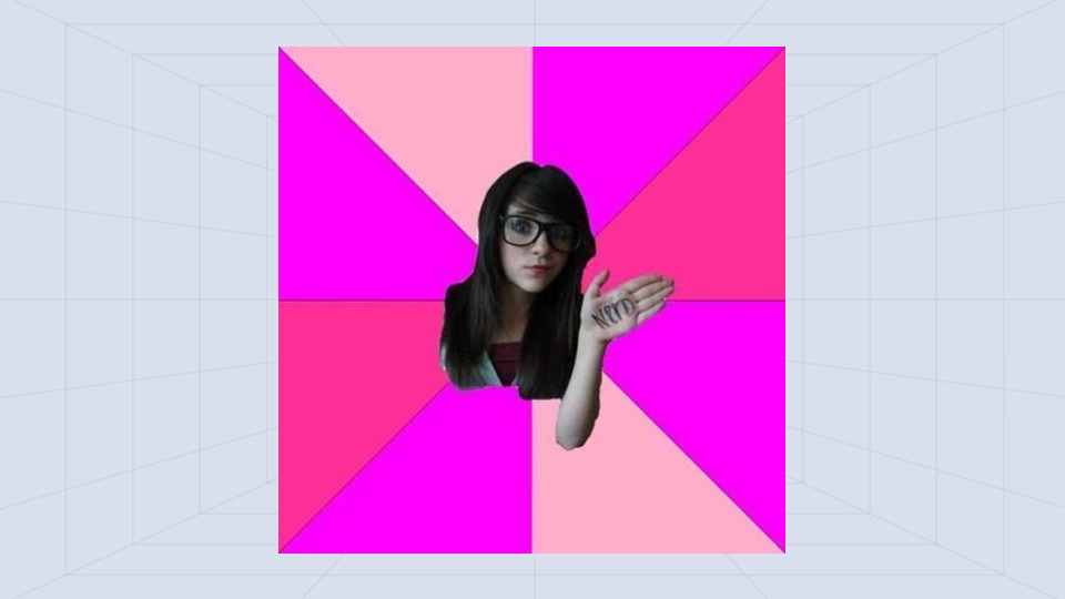Idiot Nerd Girl - AI Memes Template