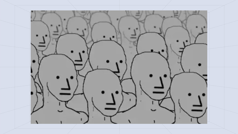 Crowd of NPCs - AI Memes Template