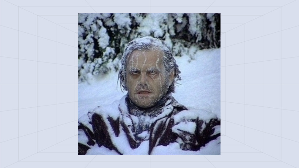 Jack Nicholson The Shining Snow - AI Memes Template