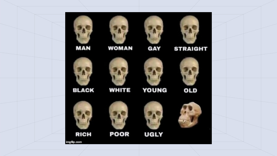 idiot skull - AI Memes Template