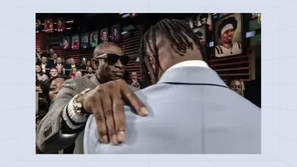 Deion Sanders - Hand on Shoulder - AI Memes Template