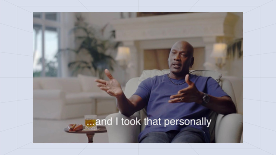And I Took That Personally - Michael Jordan - AI Memes Template