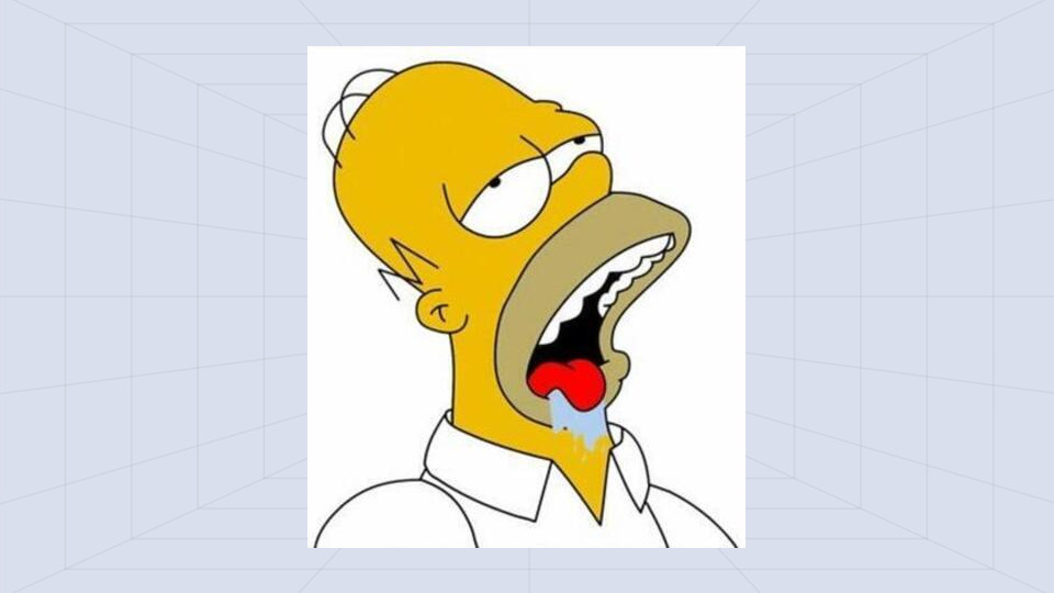 Homer Simpson Drooling MMM - AI Memes Template