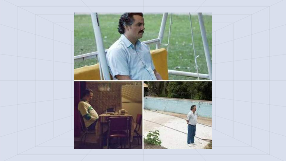 Sad Pablo Escobar Waiting - AI Memes Template