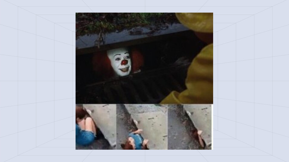 Pennywise in Sewer - AI Memes Template