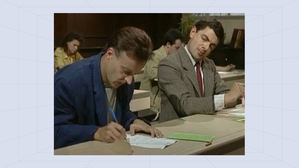 Mr bean copying - AI Memes Template