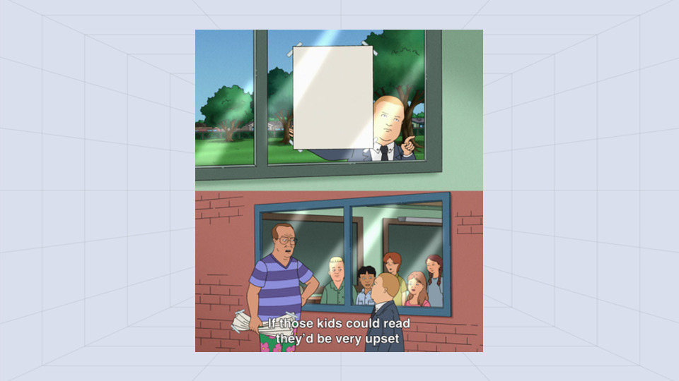 If those kids could read they'd be very upset - AI Memes Template
