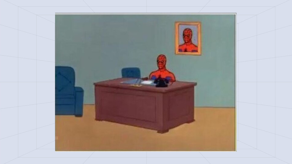 Spiderman Computer Desk - AI Memes Template
