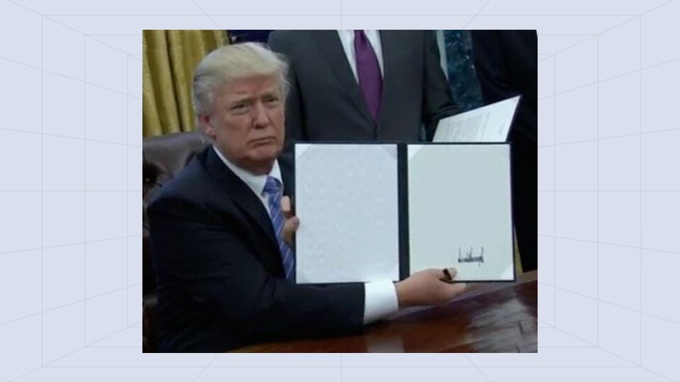 Trump Bill Signing Executive Order Trump - AI Memes Template