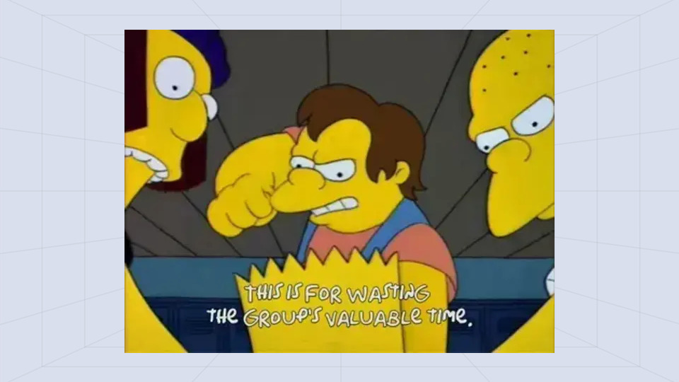 This Is For Wasting The Group's Valuable Time - The Simpsons - AI Memes ...