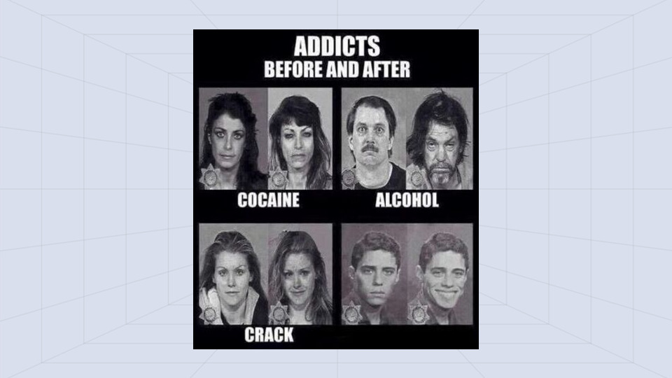 Addicts before and after - AI Memes Template