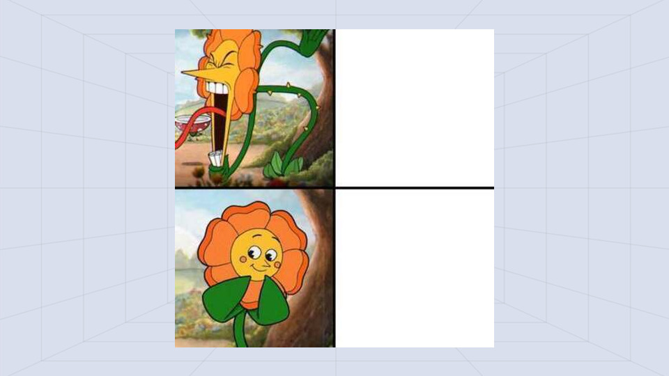 angry flower - AI Memes Template