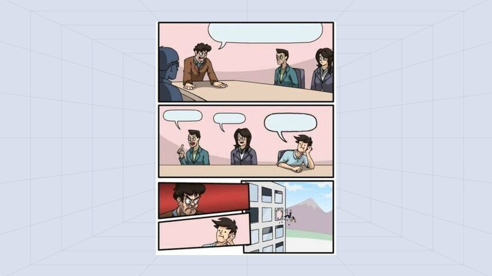 Boardroom Meeting Suggestion - AI Memes Template