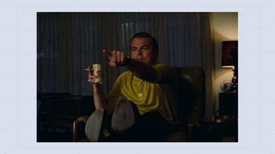 Pointing Rick Dalton - Once Upon a Time in Hollywood - AI Memes Template