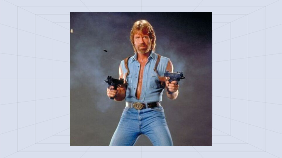 Chuck Norris Guns - AI Memes Template