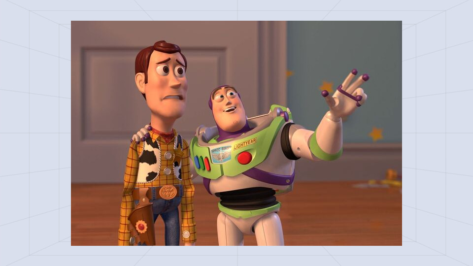 Woody and Buzz X, X Everywhere - AI Memes Template