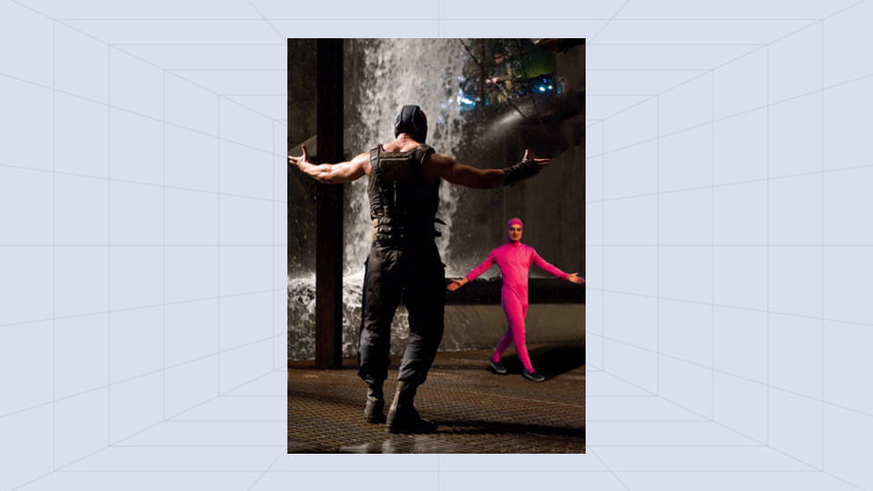 Pink Guy vs Bane - AI Memes Template