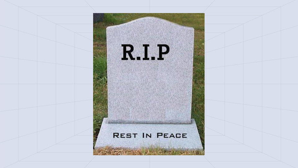 RIP headstone - AI Memes Template