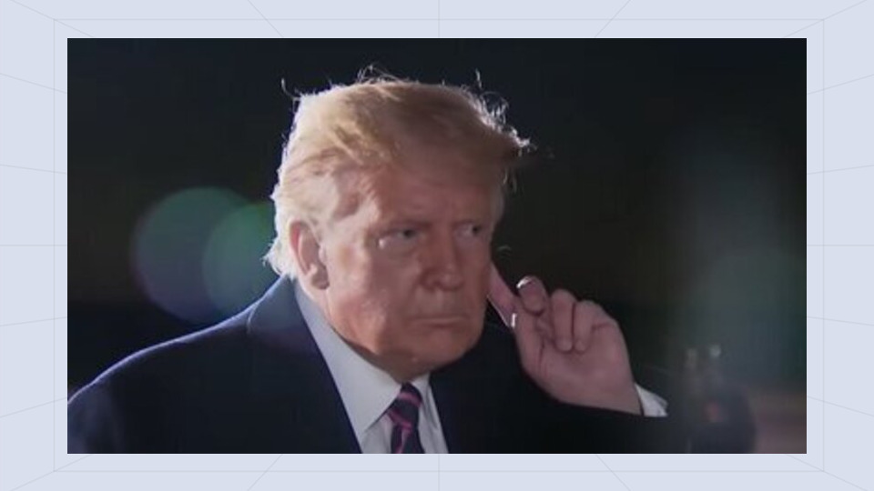 Donald Trump Listening - Finger to Ear - AI Memes Template