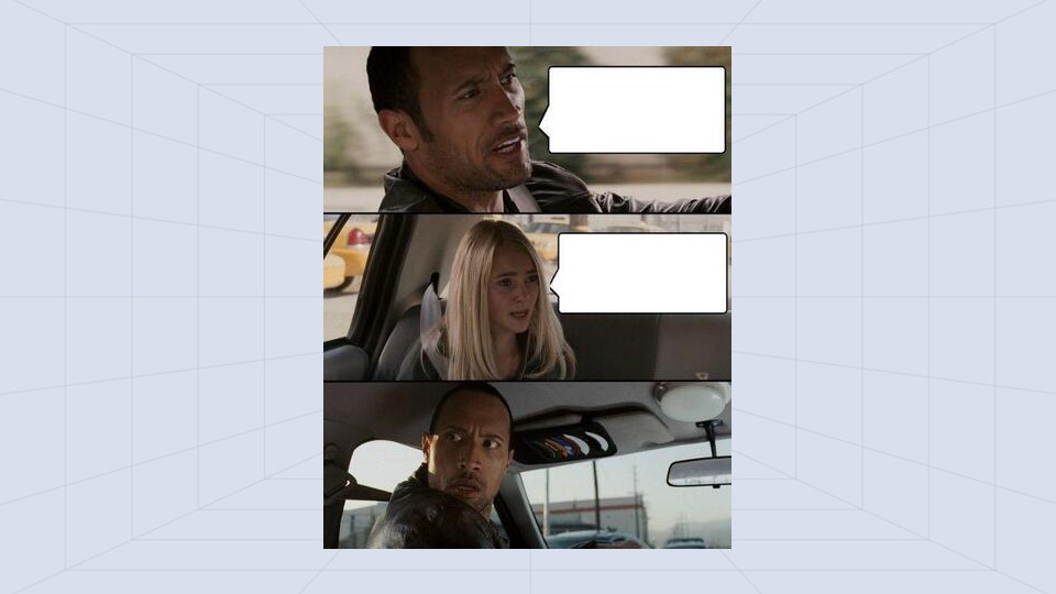 The Rock Driving - AI Memes Template