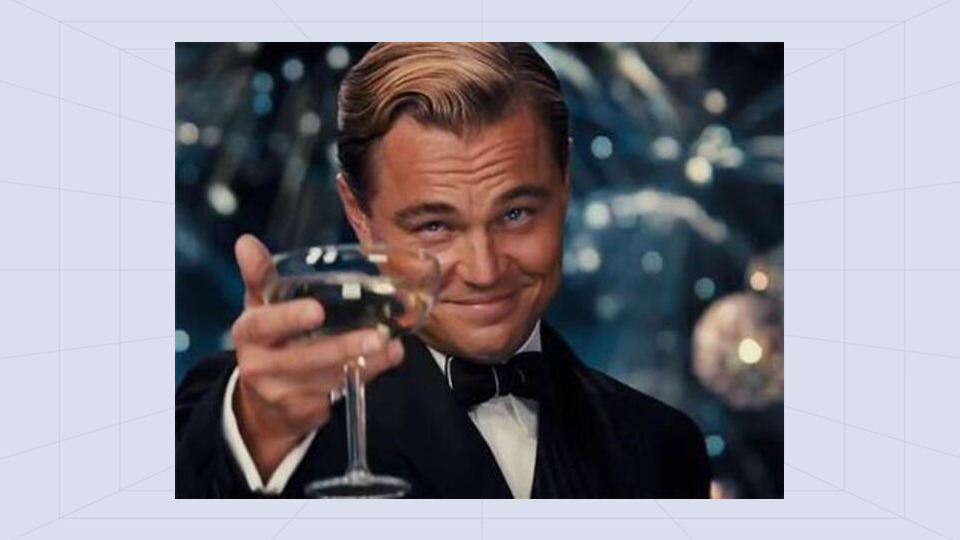 Leonardo Dicaprio Cheers - AI Memes Template
