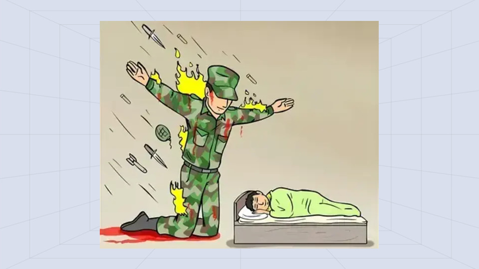 The Silent Protector Blocking Harm - AI Memes Template