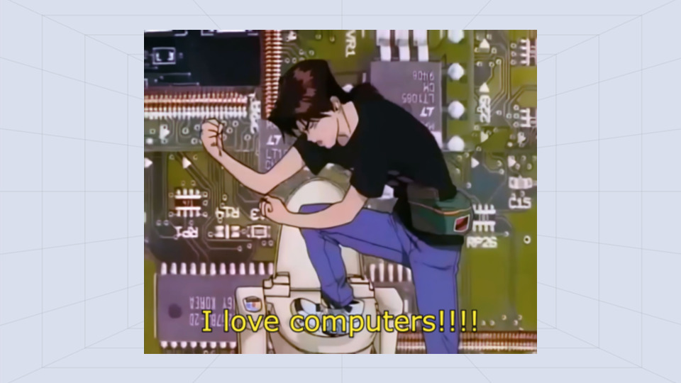 I Love Computers - Golden Boy Manga - AI Memes Template