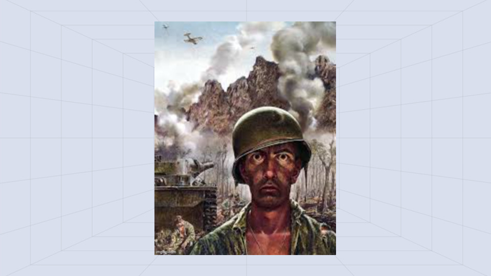 Thousand Yard Stare - AI Memes Template