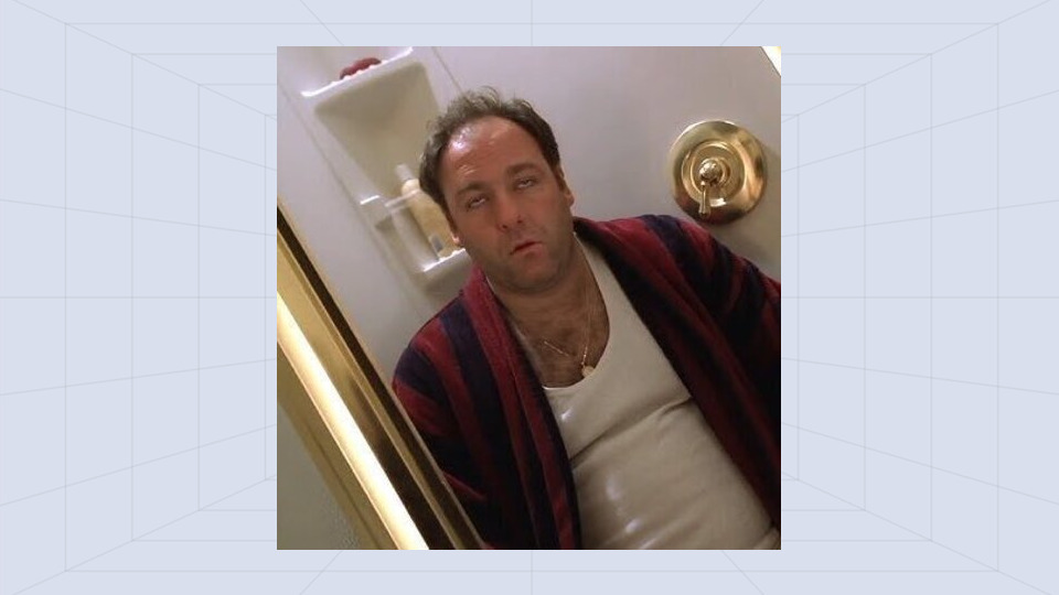 Tony Soprano has Panic Attack in Shower - AI Memes Template