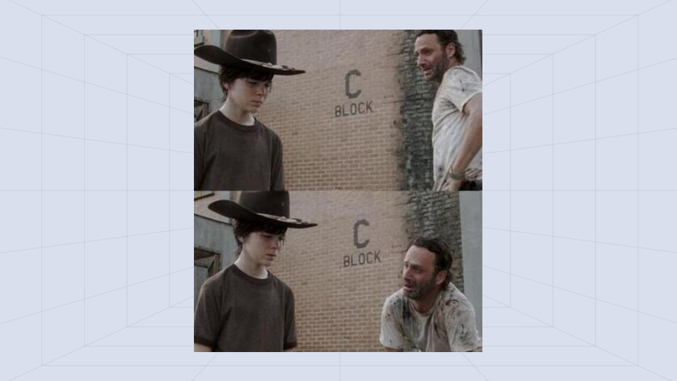 Carl! Rick and Carl from The Walking Dead - AI Memes Template