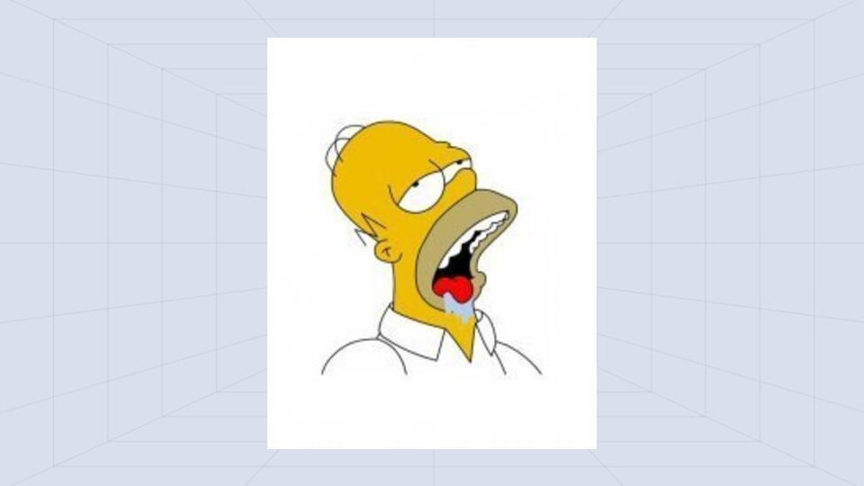 Homer Simpson Drooling MMM - AI Memes Template