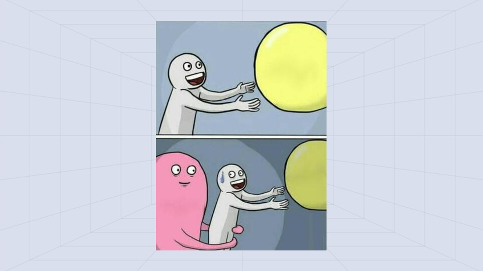 Running Away Balloon - AI Memes Template